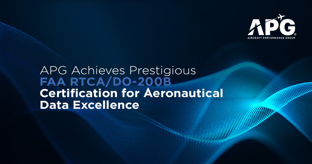 APG Achieves FAA DO-200B Certification
