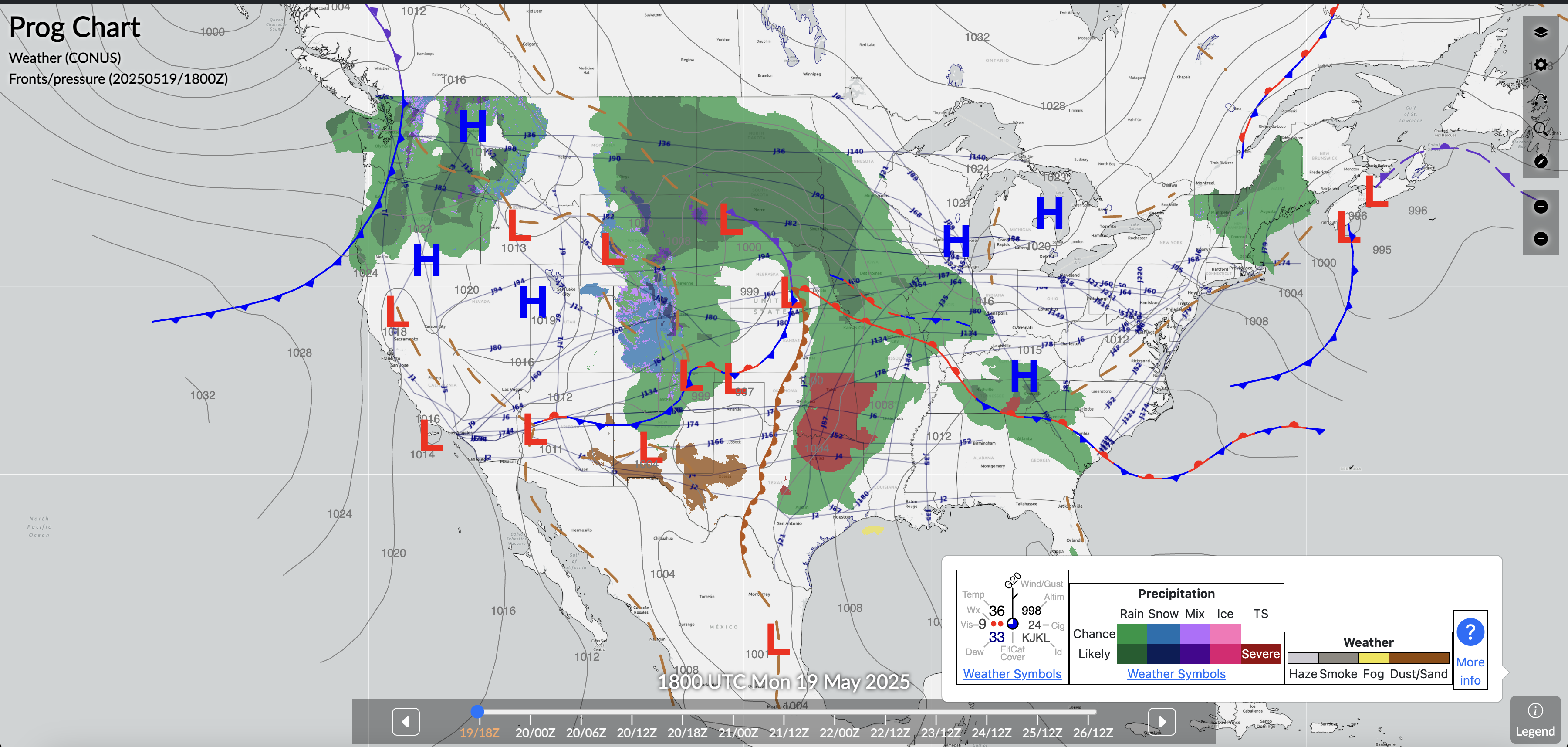 Cross Country Flight Planning with Weather Charts
