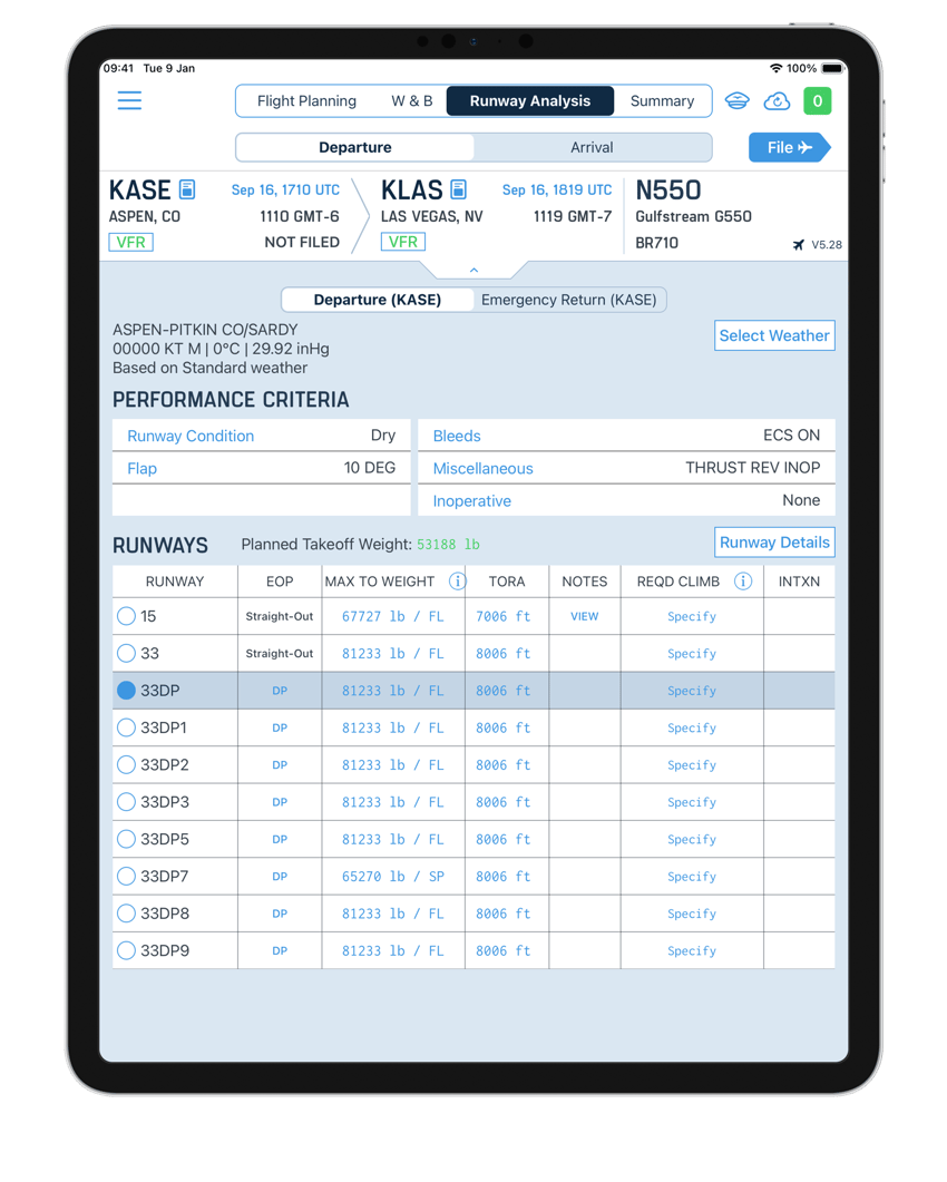 iPreFlight Genesis® PRO | Advanced Flight Planning & Performance