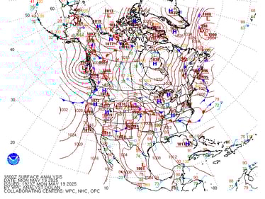 Cross Country Flight Planning with Weather Charts